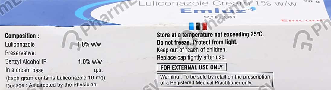 Emluz 1 % Cream (20): Uses, Side Effects, Price & Dosage | PharmEasy