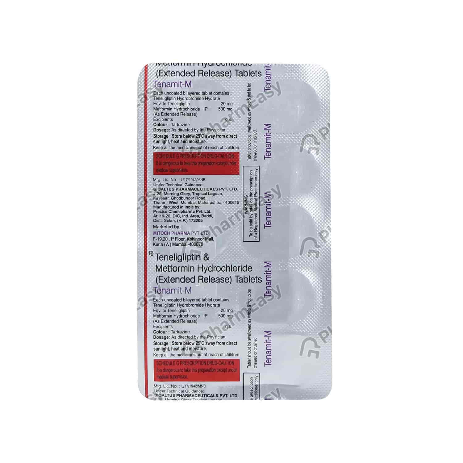 Tenamit M Tab 10'S - Uses, Side Effects, Dosage, Composition & Price ...