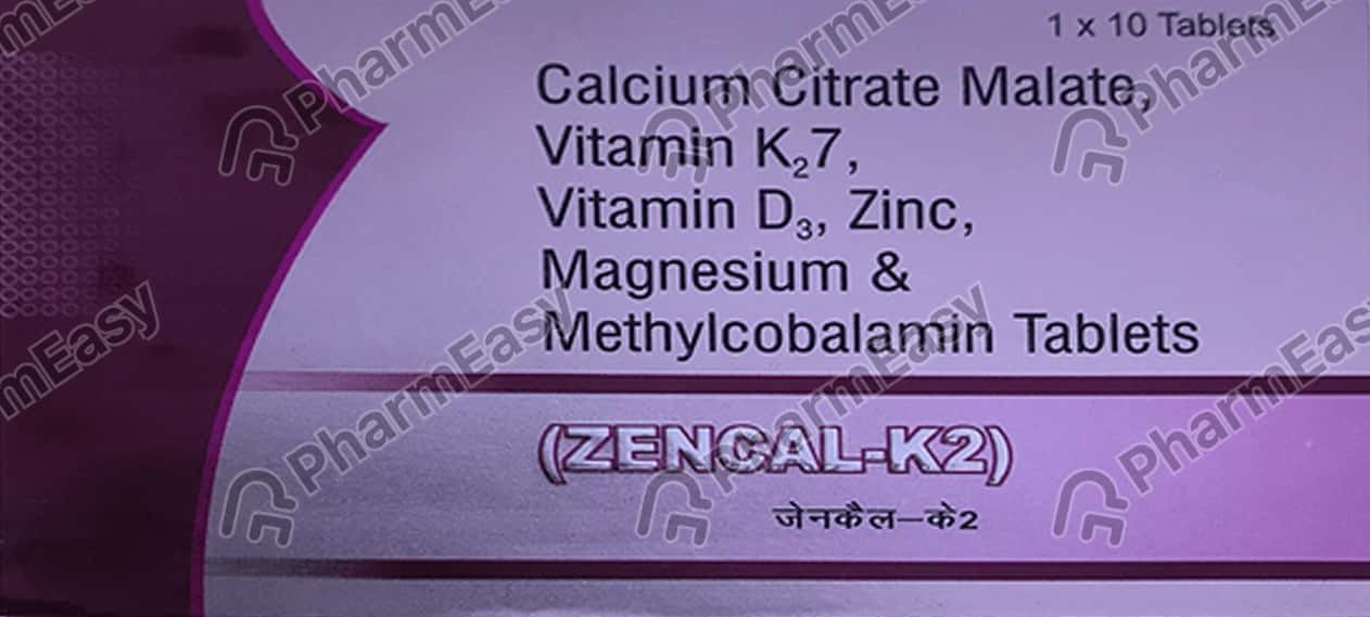 Zencal K2 Strip Of 10 Tablets: Uses, Side Effects, Price & Dosage ...