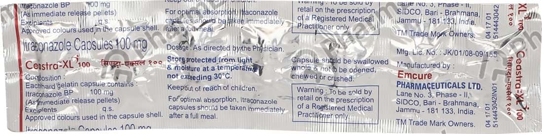 Ceastra 100 MG Capsule (7): Uses, Side Effects, Price & Dosage | PharmEasy