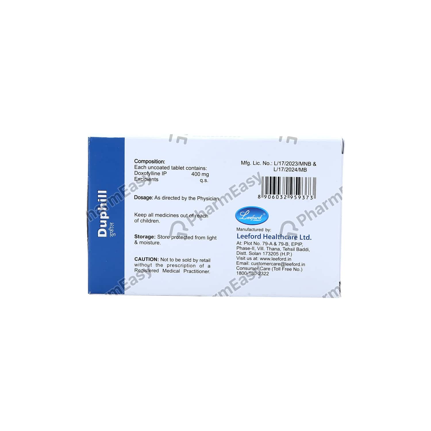 Buy Duphill 400 MG Tablet (10) Online at Flat 18% OFF* | PharmEasy