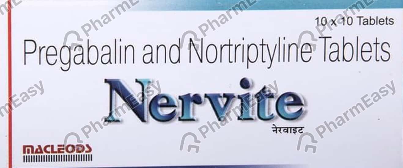 Nervite Strip Of 10 Tablets: Uses, Side Effects, Price & Dosage | PharmEasy