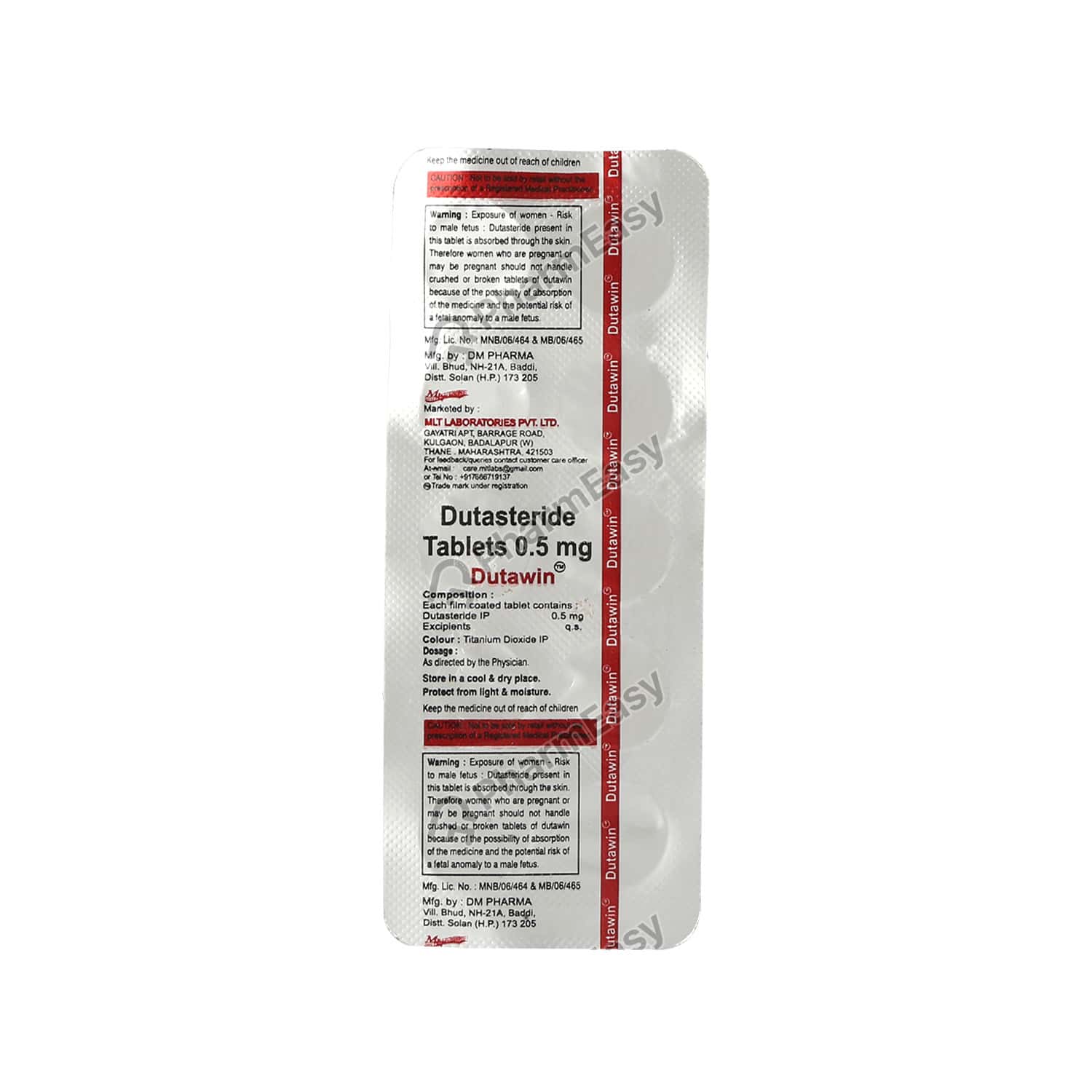 Buy Dutawin 0.5 MG Tablet (10) Online at Flat 18% OFF* | PharmEasy