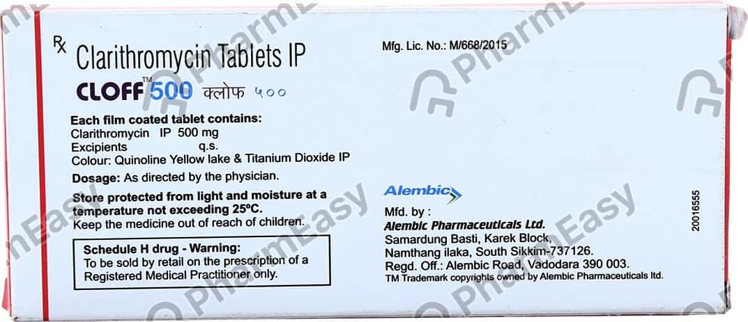 Cloff 500 MG Tablet (10): Uses, Side Effects, Price & Dosage | PharmEasy