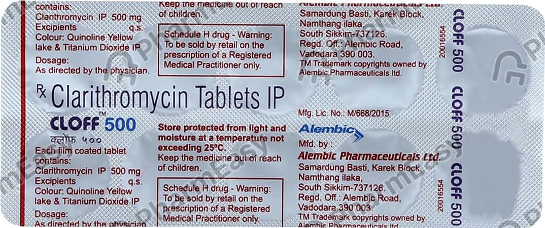 Cloff 500 MG Tablet (10): Uses, Side Effects, Price & Dosage | PharmEasy