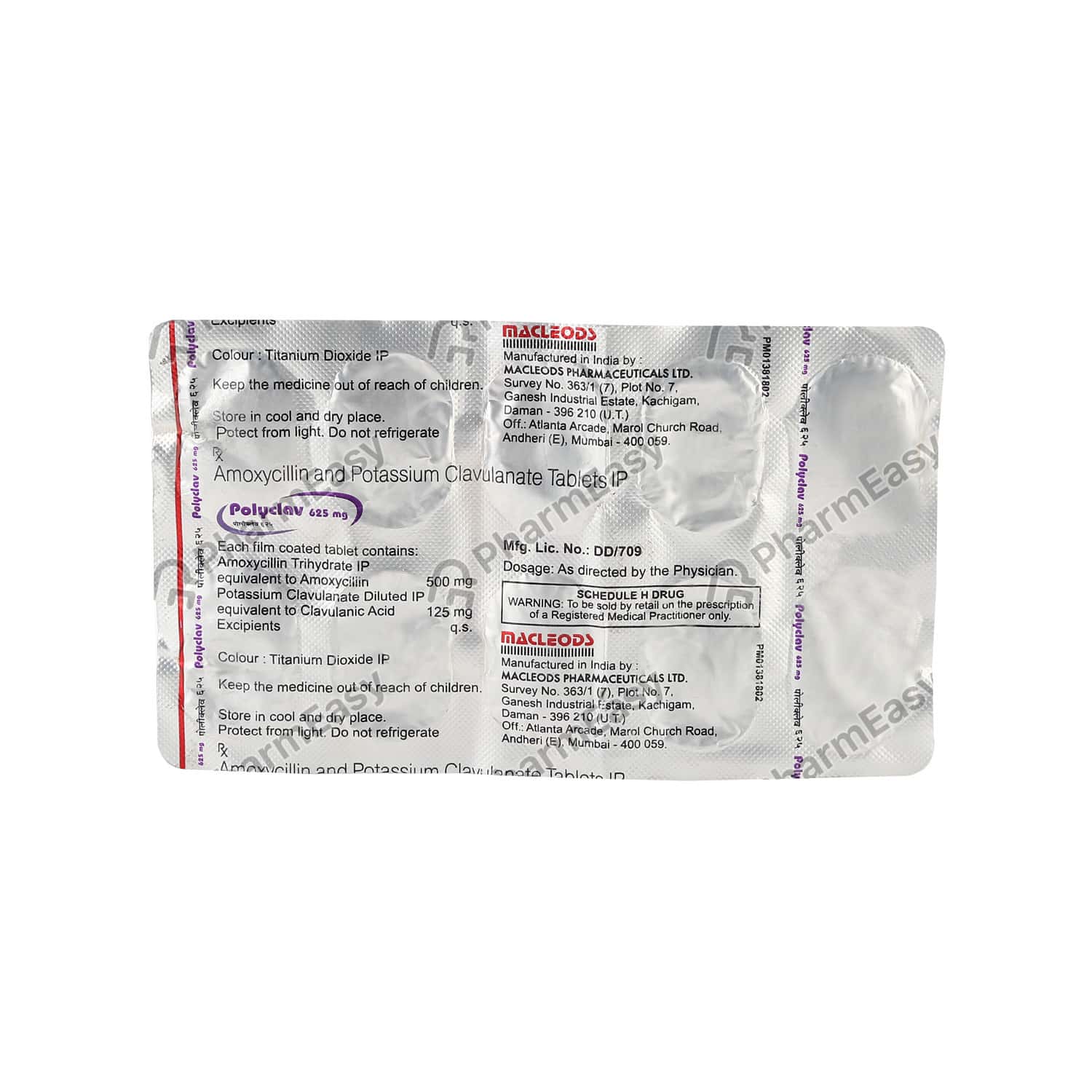 Polyclav 625mg Strip Of 10 Tablets - Uses, Side Effects, Dosage ...