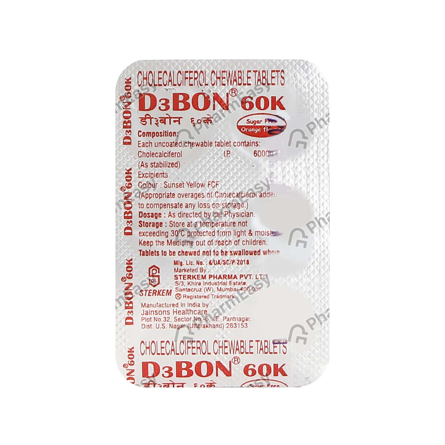 D3 Bon 60000 IU Tablet (4) - Uses, Side Effects, Dosage, Composition ...