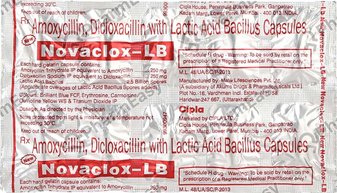 Buy New Novaclox Lb Strip Of 10 Capsule Online at Flat 15% OFF | PharmEasy