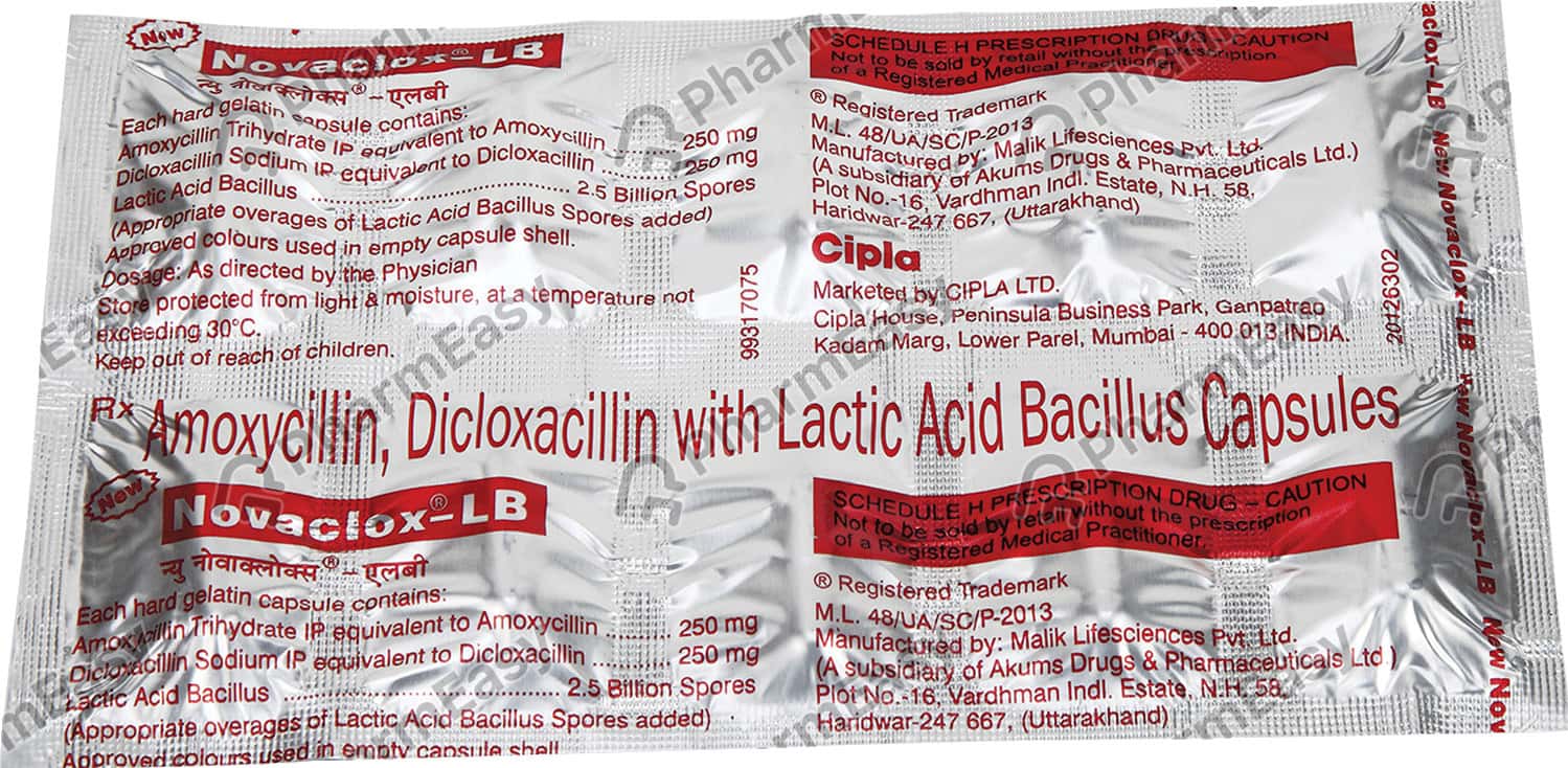 Buy New Novaclox Lb Strip Of 10 Capsule Online at Flat 15% OFF | PharmEasy
