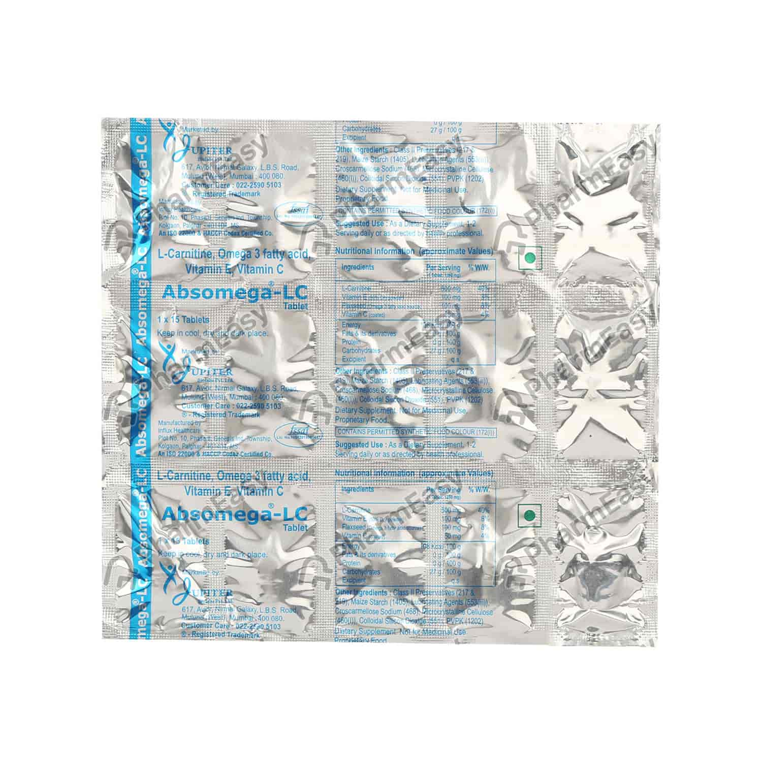 Buy Absomega Lc Tablet 15'S Online at flat 15% off | PharmEasy