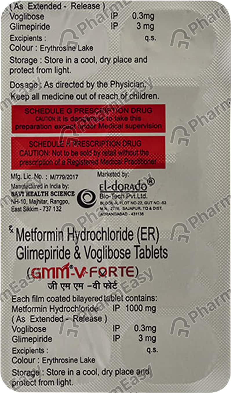Gmm V Forte Strip Of 10 Tablets: Uses, Side Effects, Price & Dosage ...