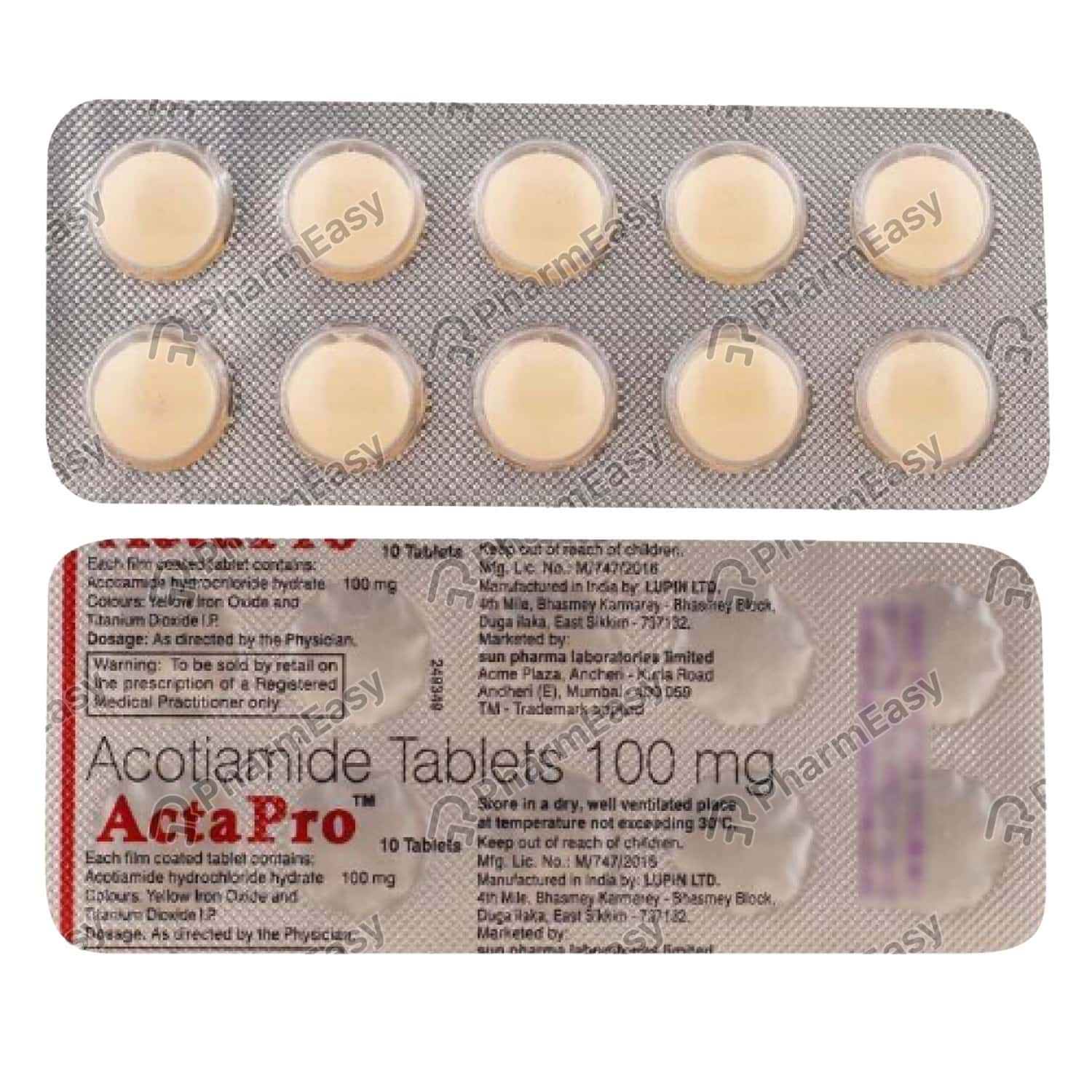 Buy Actapro 100 MG Tablet (10) Online at Flat 15% OFF | PharmEasy