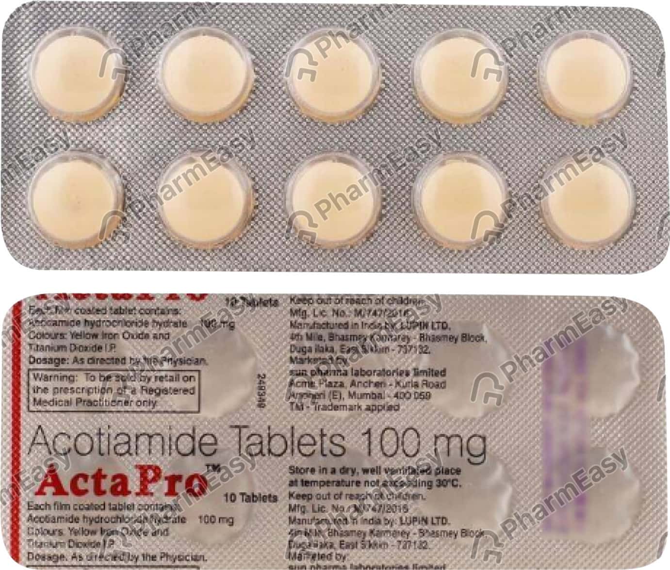 Actapro 100 MG Tablet (10): Uses, Side Effects, Price & Dosage | PharmEasy