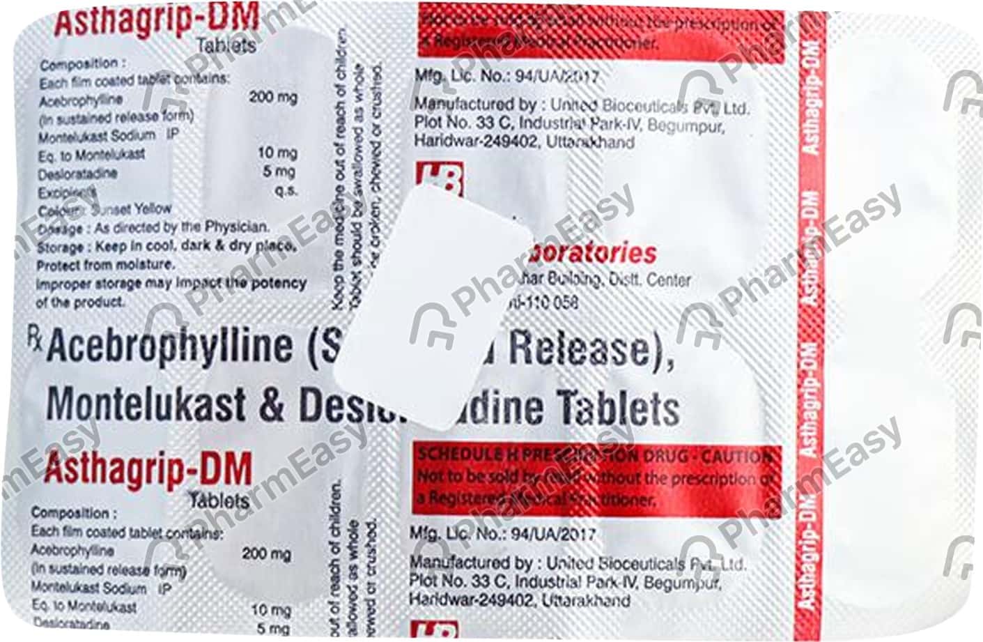 Buy Asthagrip Dm Strip Of 10 Tablets Online at Flat 15% OFF | PharmEasy