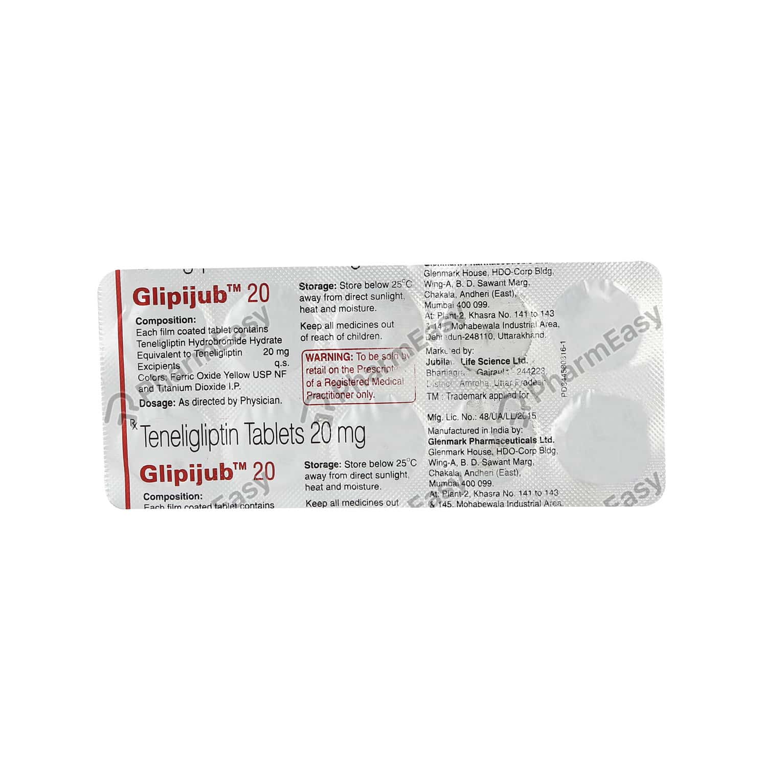 Glipijub 20 MG Tablet (10) - Uses, Side Effects, Dosage, Composition ...