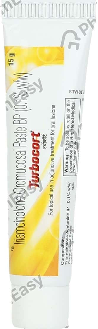 Turbocort 0.1 %W/W Mouth Paste (15): Uses, Side Effects, Price & Dosage ...