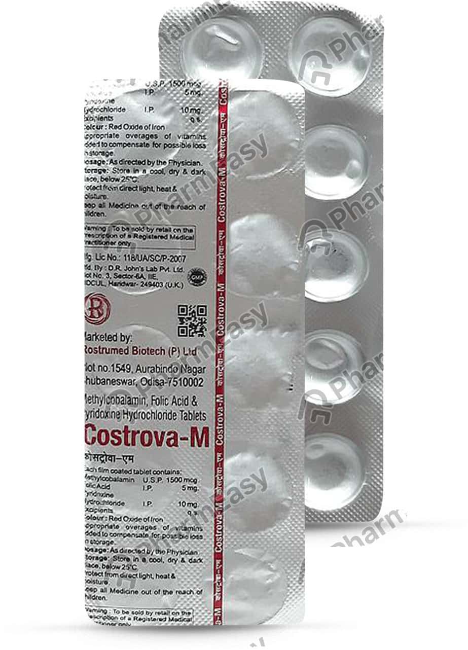 Costrova M Strip Of 10 Tablets: Uses, Side Effects, Price & Dosage ...