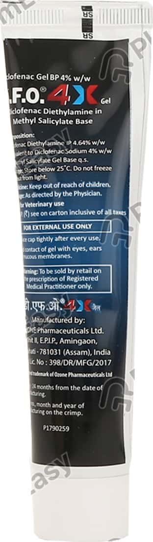Dfo 4x 50 MG Gel (50): Uses, Side Effects, Price & Dosage | PharmEasy
