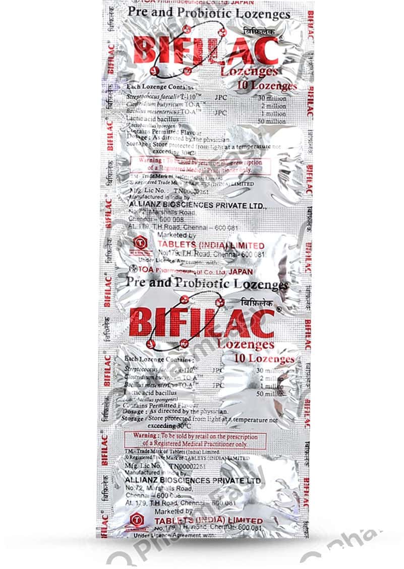 Buy Bifilac Lozenges 10'S Online at Flat 15% OFF | PharmEasy