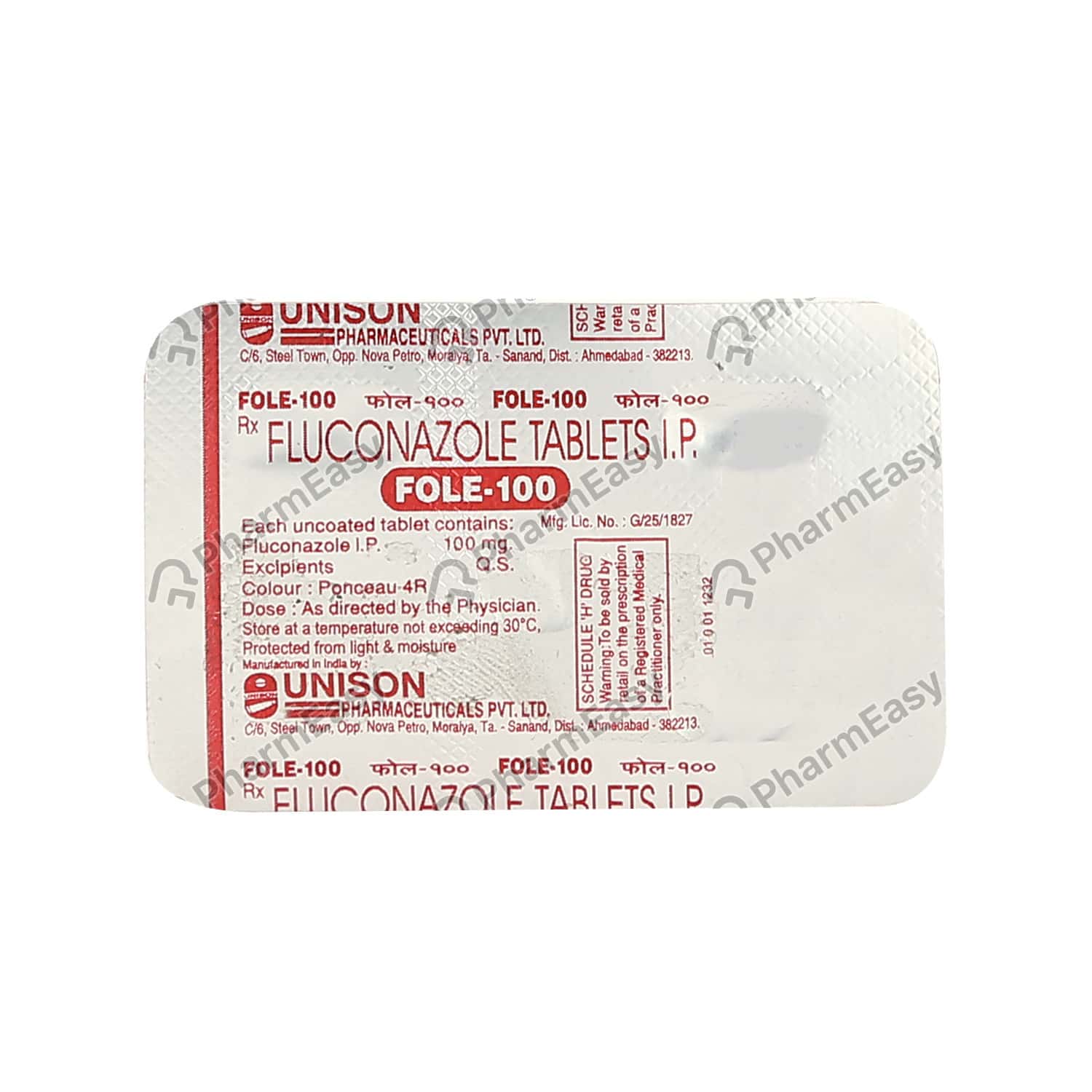 Fole 100 MG Tablet (1) - Uses, Side Effects, Dosage, Composition ...