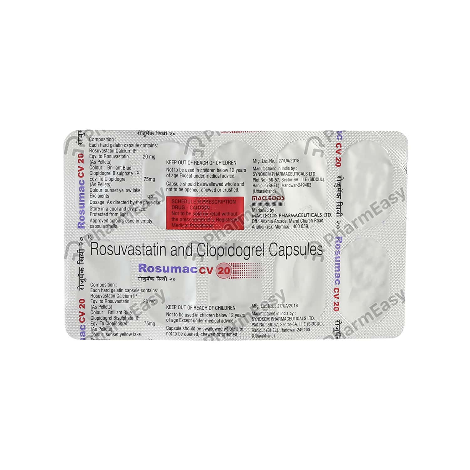 Buy Rosumac Cv 20mg Strip Of 10 Capsules Online at Flat 18% OFF ...