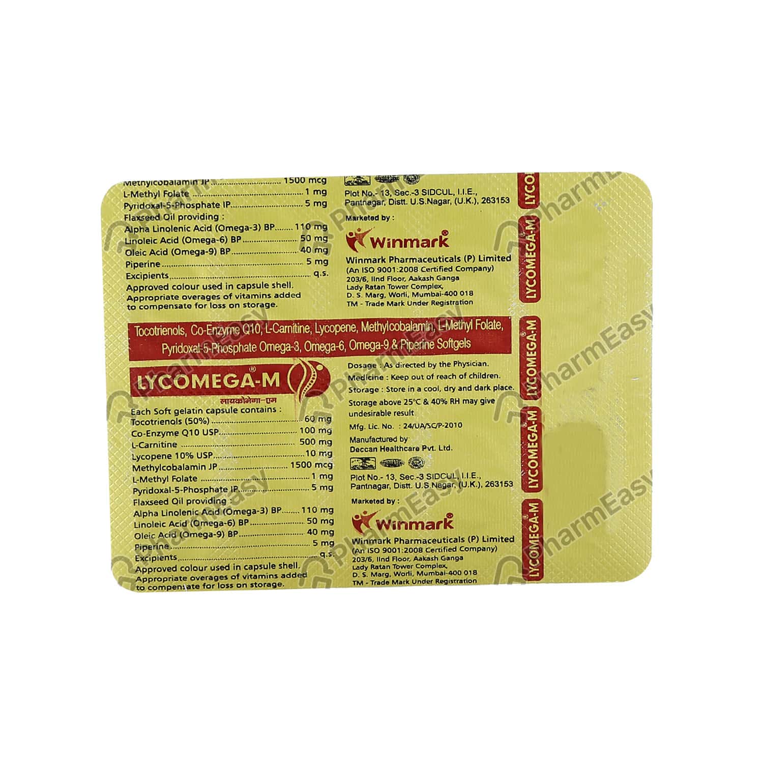 Buy Lycomega M Strip Of 10 Capsules Online at Flat 18% OFF* | PharmEasy