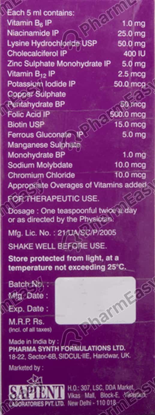 Buy Rp Sap Syrup 200ml Online at Flat 15% OFF | PharmEasy