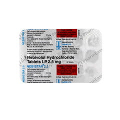 Nebistar 2.5 MG Tablet (15) - Uses, Side Effects, Dosage, Composition & Price | PharmEasy