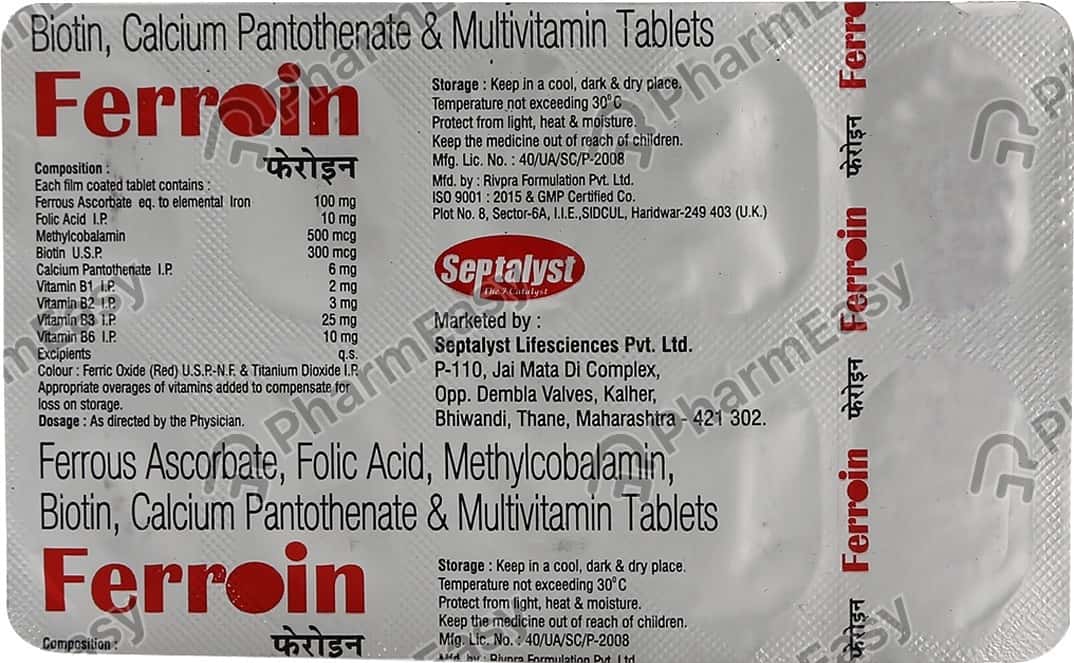 Buy Ferroin Strip Of 10 Tablets Online at Flat 15% OFF | PharmEasy