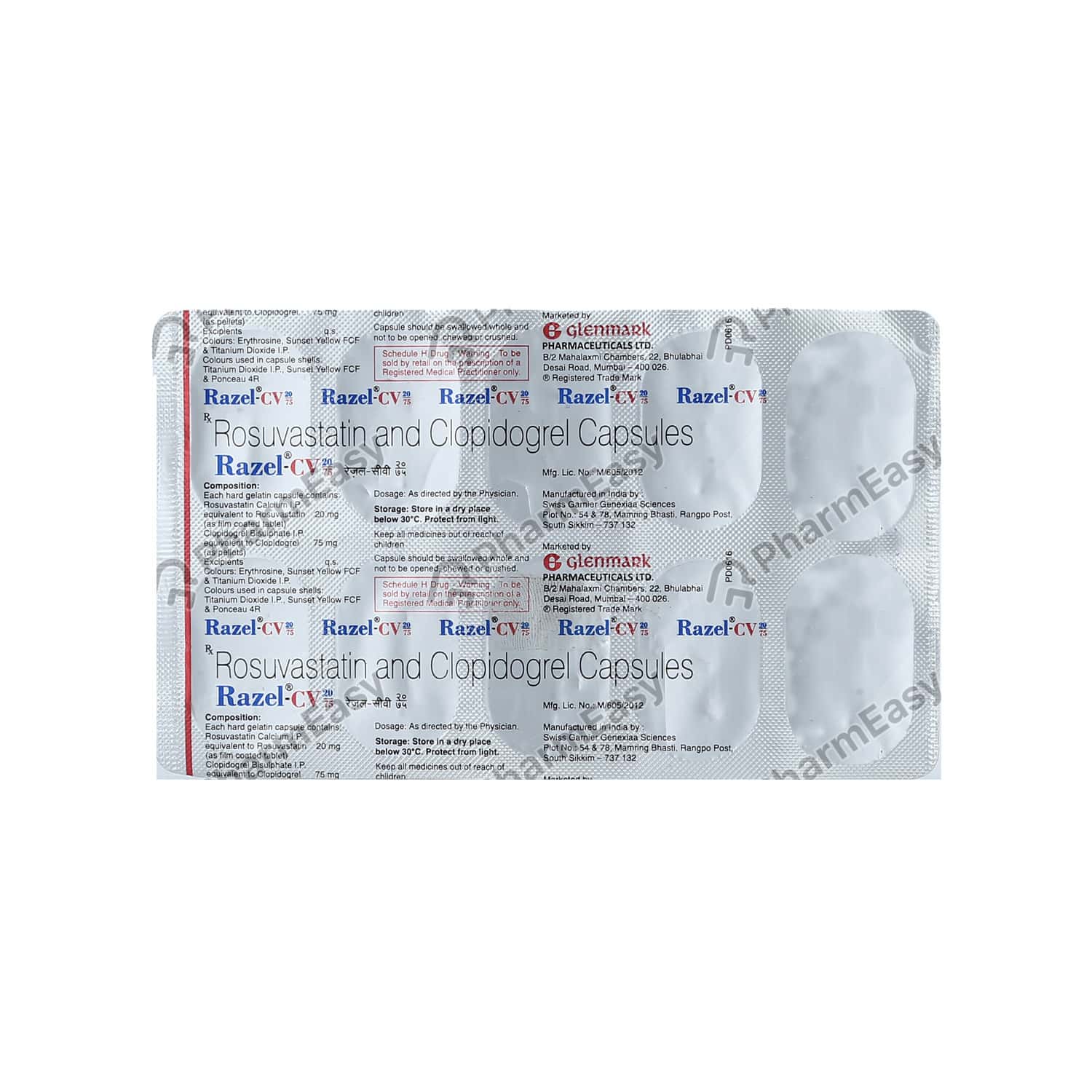 Buy Razel Cv 20/75mg Cap 10'S Online at Flat 18% OFF* | PharmEasy