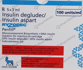 Ryzodeg Penfill 100iu Cartridge Of 3ml Solution For Injection: Uses ...