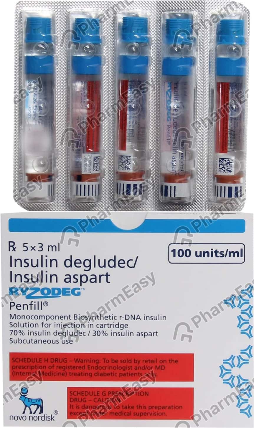 Ryzodeg Penfill 100iu Cartridge Of 3ml Solution For Injection: Uses ...