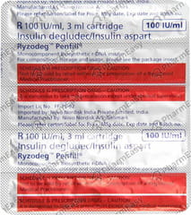Ryzodeg 100IU/ml Penfill Solution For Injection: Uses, Side-effects ...