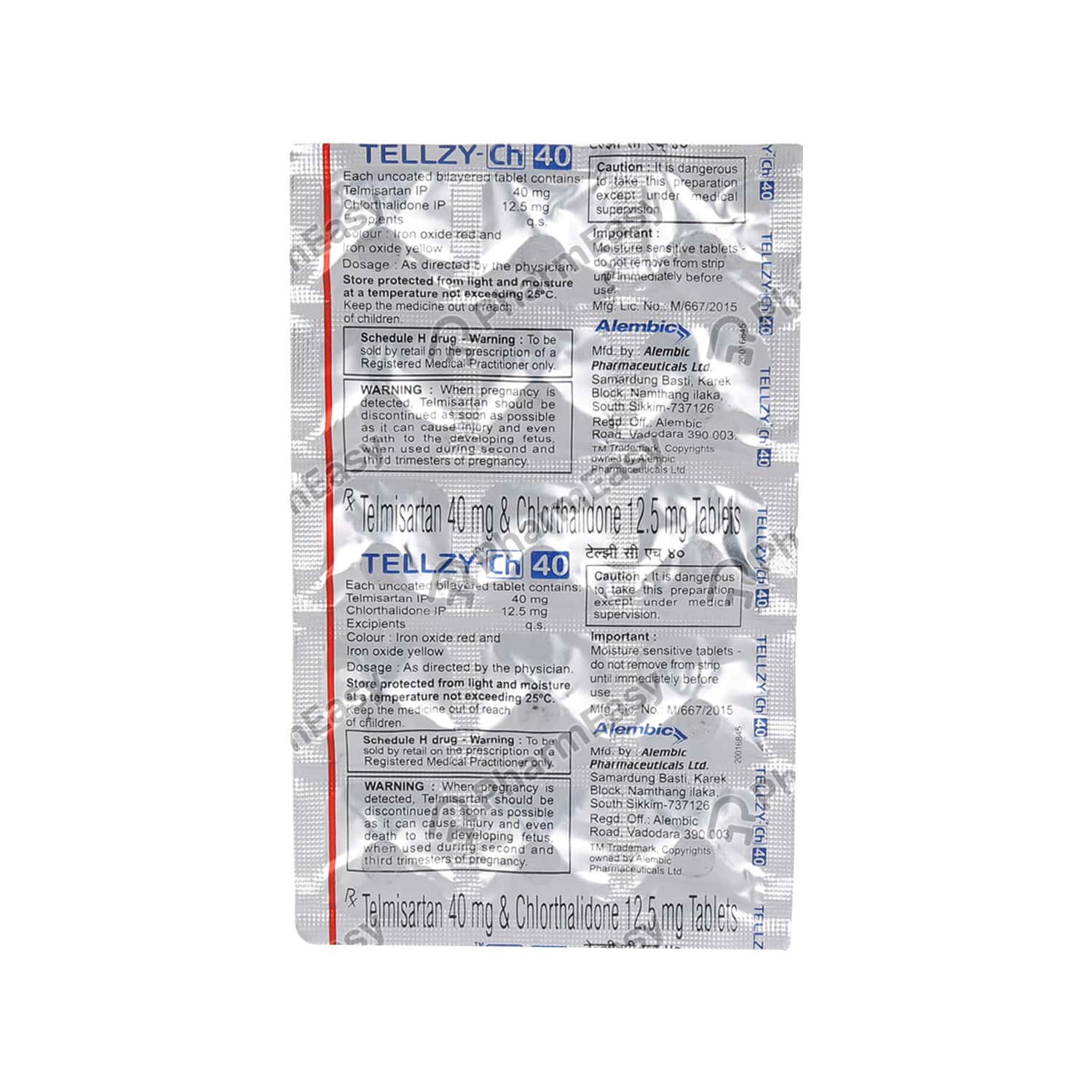 Tellzy Ch 40mg Strip Of 15 Tablets - Uses, Side Effects, Dosage ...