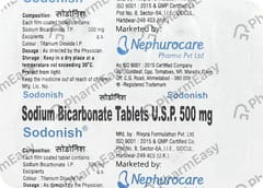 Sodonish 500 MG Tablet (10): Uses, Side Effects, Price & Dosage | PharmEasy