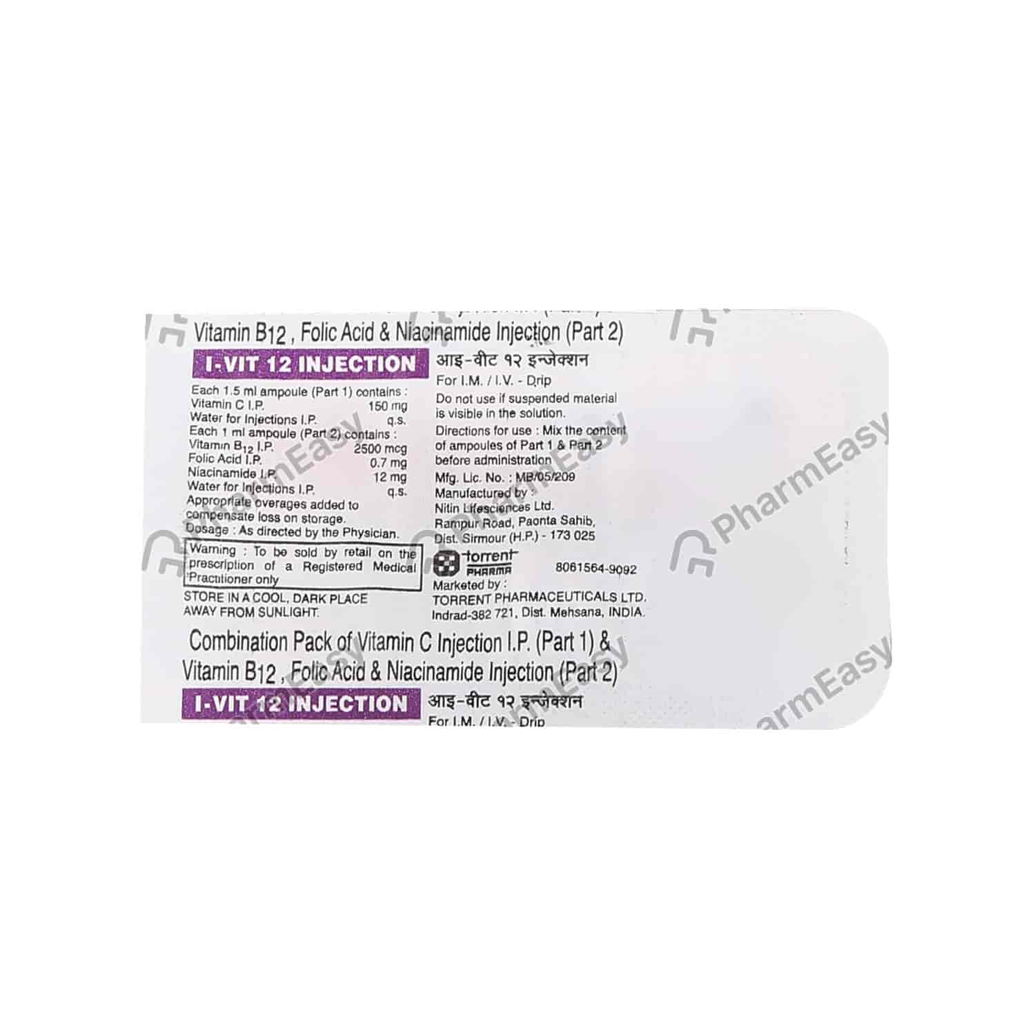 Buy I Vit 12 Inj Combi Pack 1'S Online at Flat 18% OFF* | PharmEasy