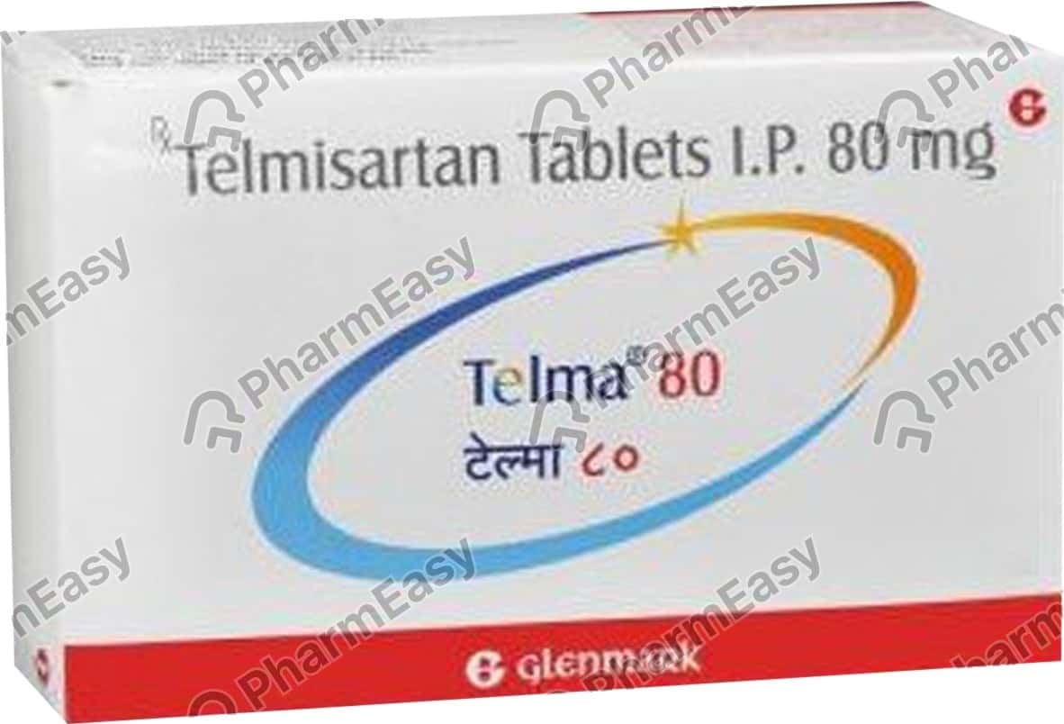 Telma 80 MG Tablet (30): Uses, Side Effects, Price & Dosage | PharmEasy
