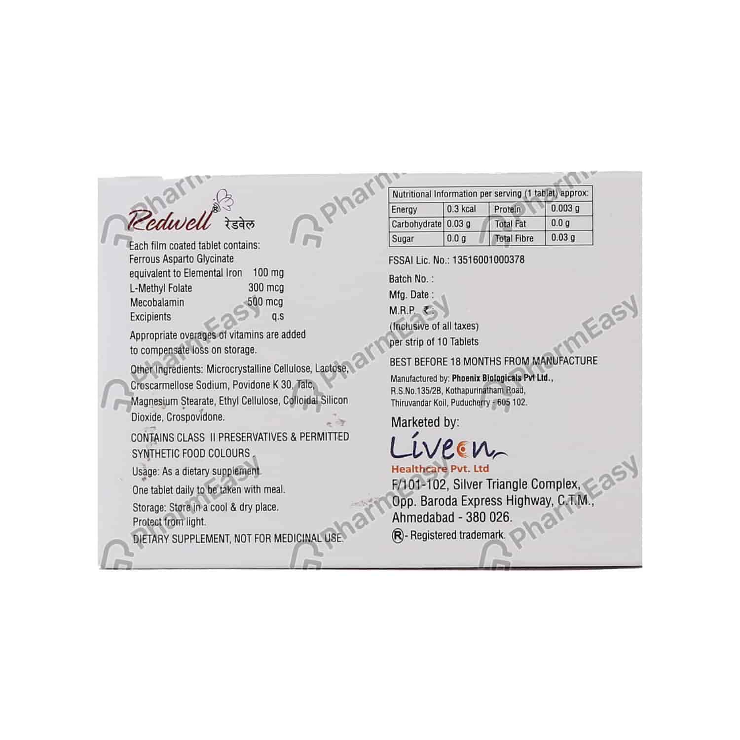 Buy Redwell Strip Of 10 Tablets Online at Flat 18% OFF* | PharmEasy