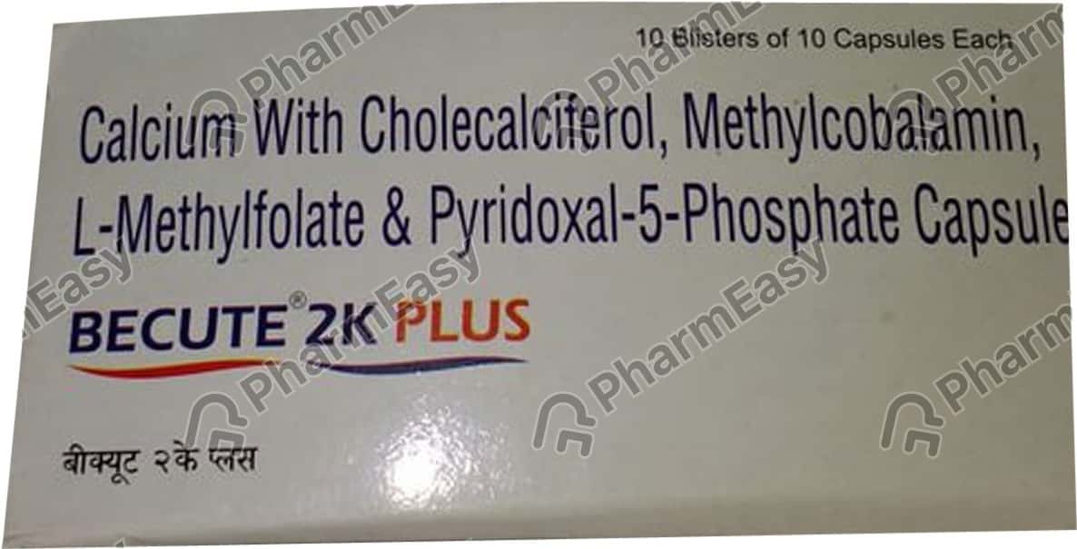 Becute 2k Plus Strip Of 10 Capsules: Uses, Side Effects, Price & Dosage ...