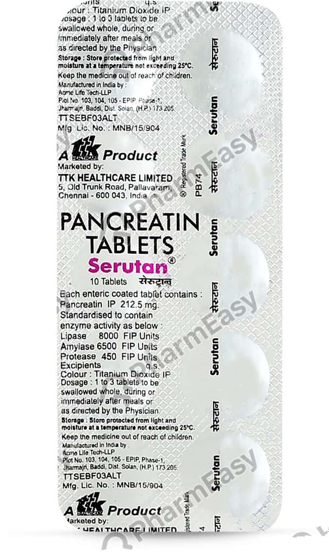 Serutan 212.5 MG Tablet (10): Uses, Side Effects, Price & Dosage ...