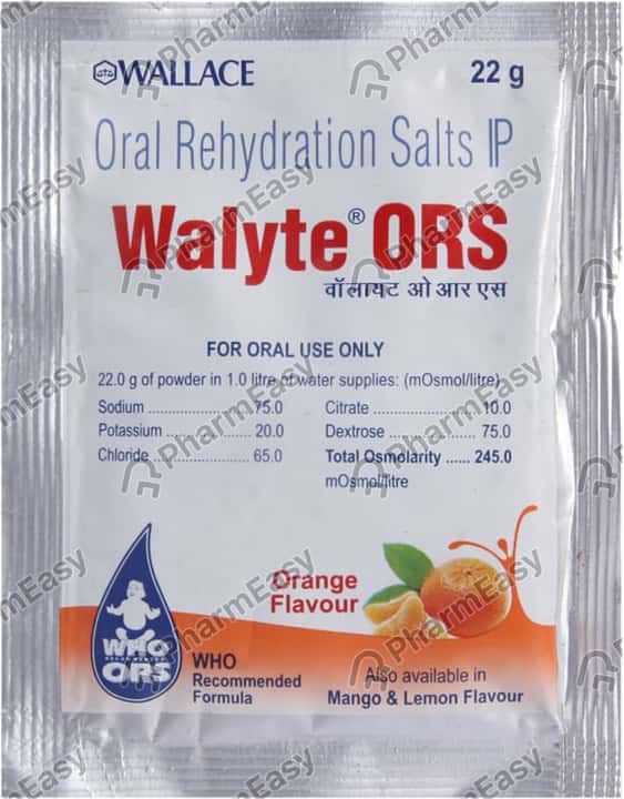 Buy WALYTE ORANGE FLAVOUR SACHET OF 22GM ORAL POWDER Online & Get Upto ...