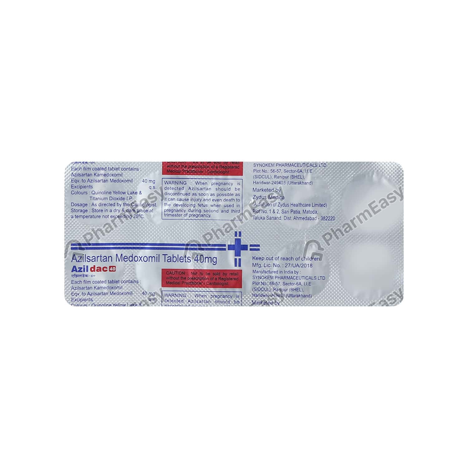 Buy Azildac 40 MG Tablet (10) Online at Flat 18% OFF* | PharmEasy
