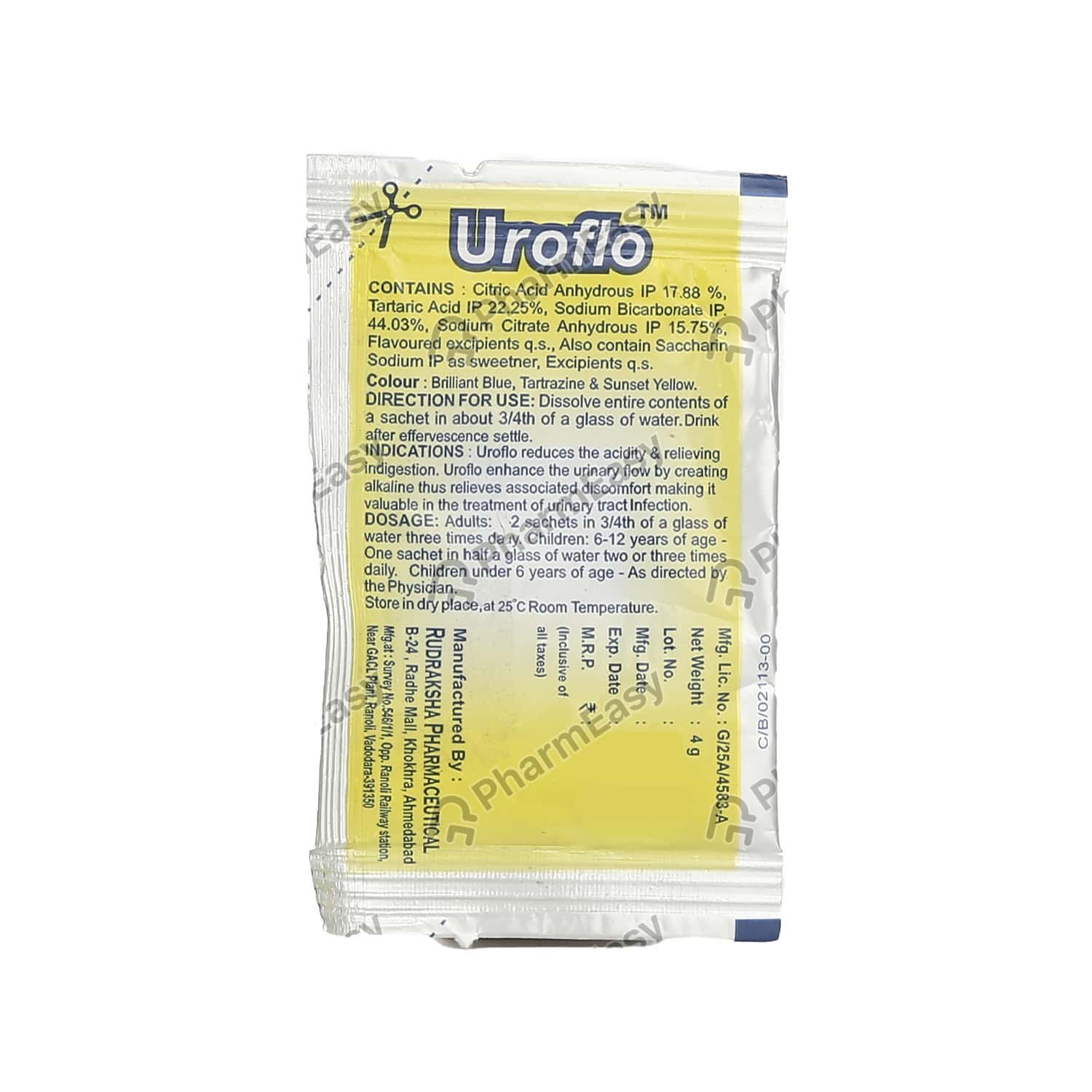 Buy Uroflo Lemon Flavour Sugar Free Granules 4gm Online at Flat 18% OFF ...