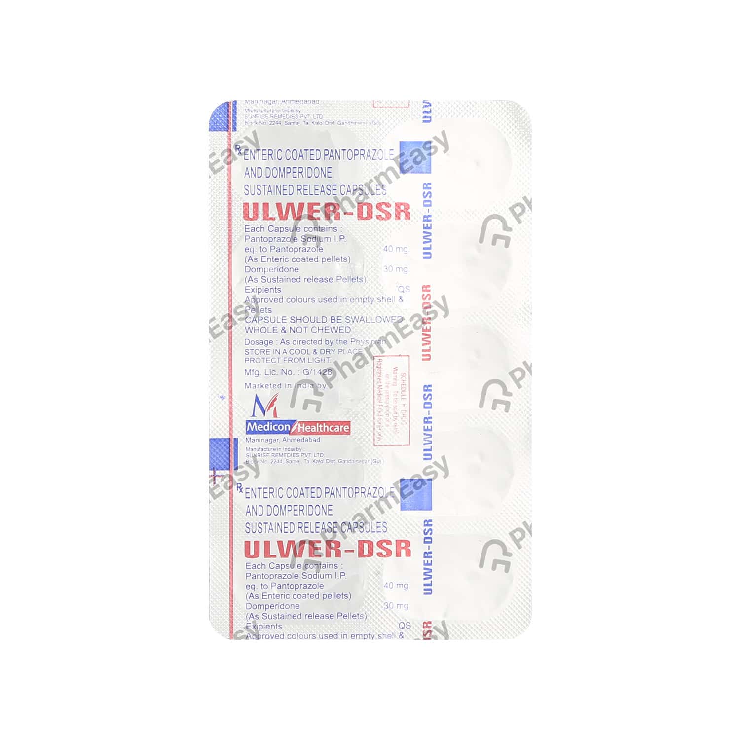 Ulwer-Dsr Cap 10'S - Uses, Side Effects, Dosage, Composition & Price ...