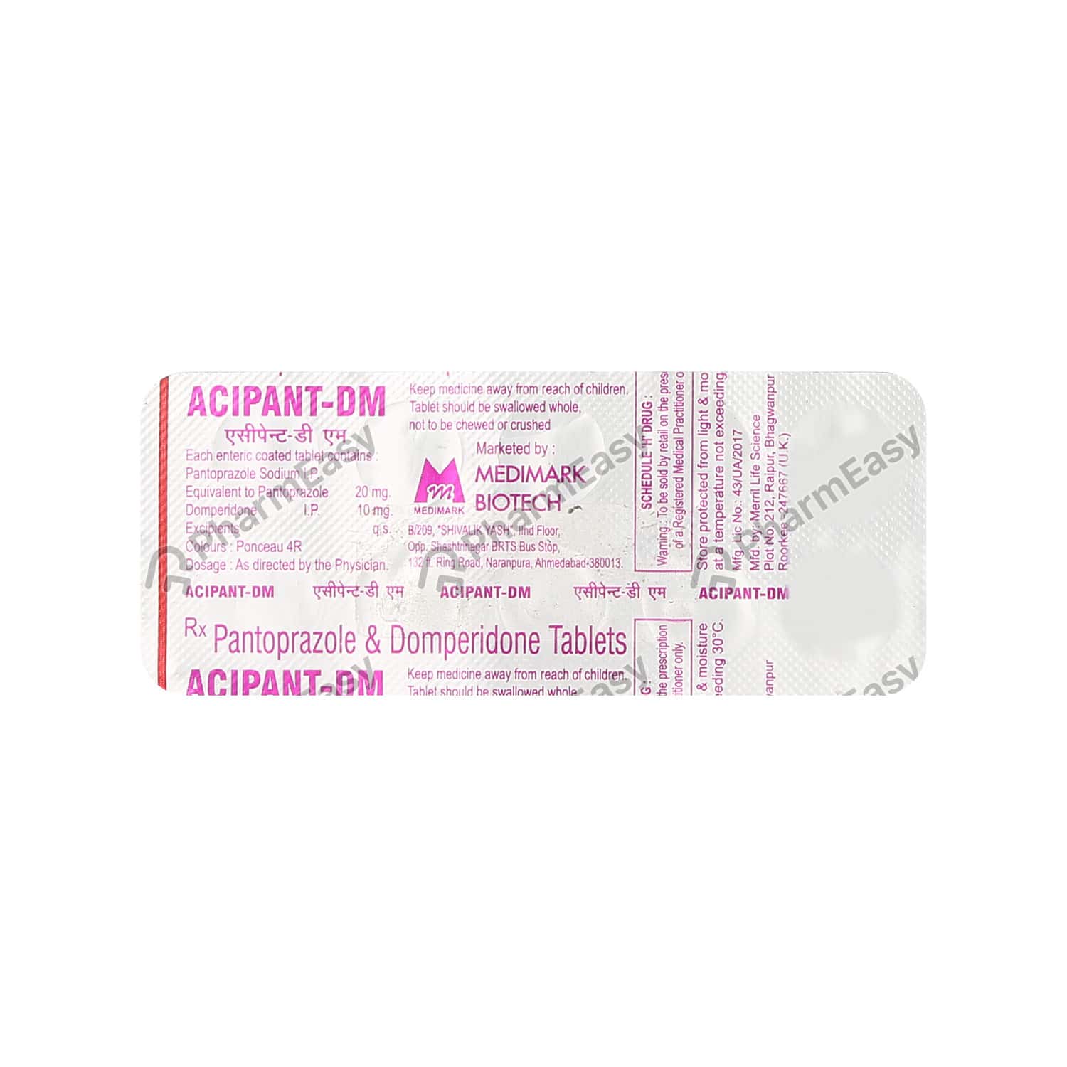 Acipant Dm 40 MG Tablet (10) - Uses, Side Effects, Dosage, Composition ...