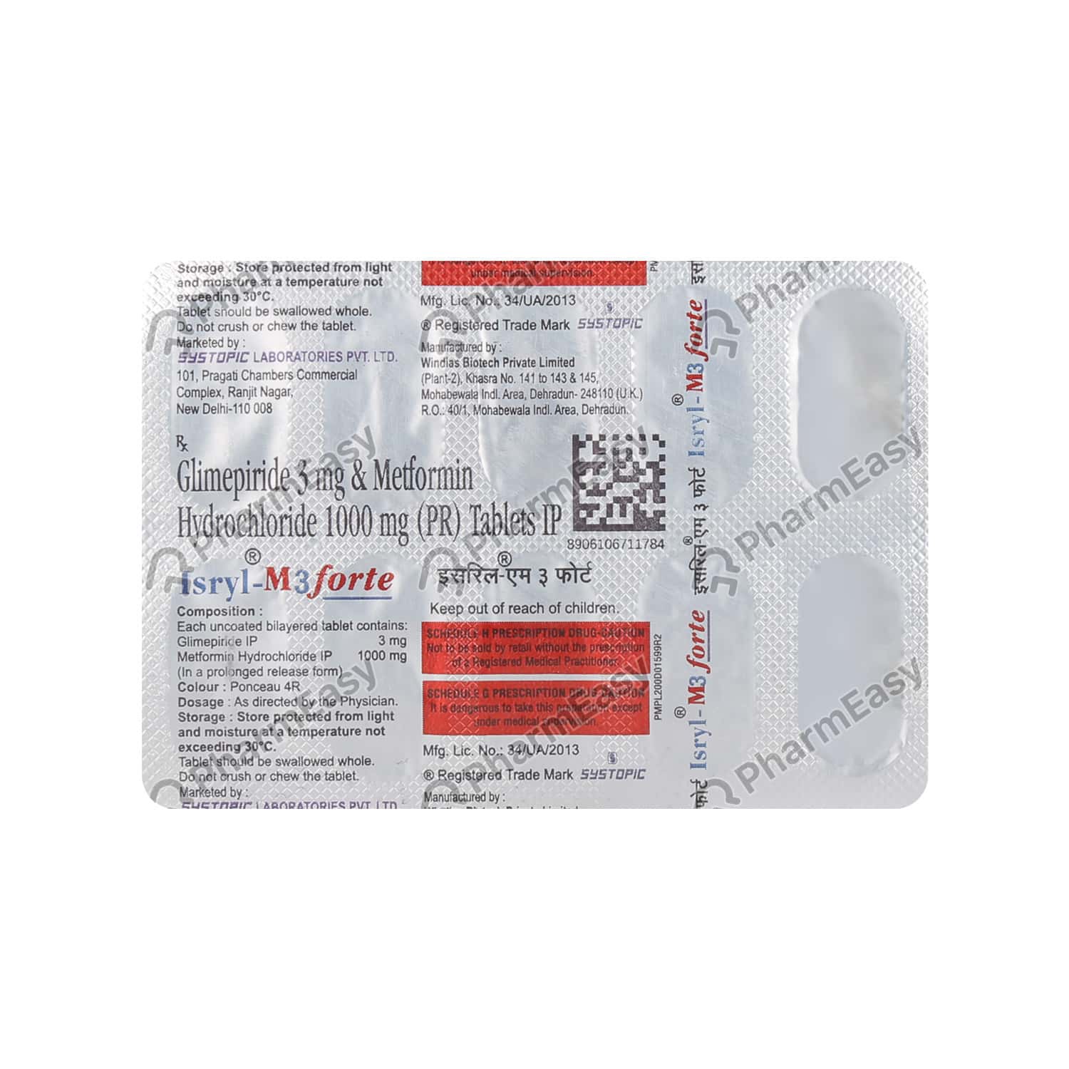 Isryl M3 Forte Tab 10'S - Uses, Side Effects, Dosage, Composition ...