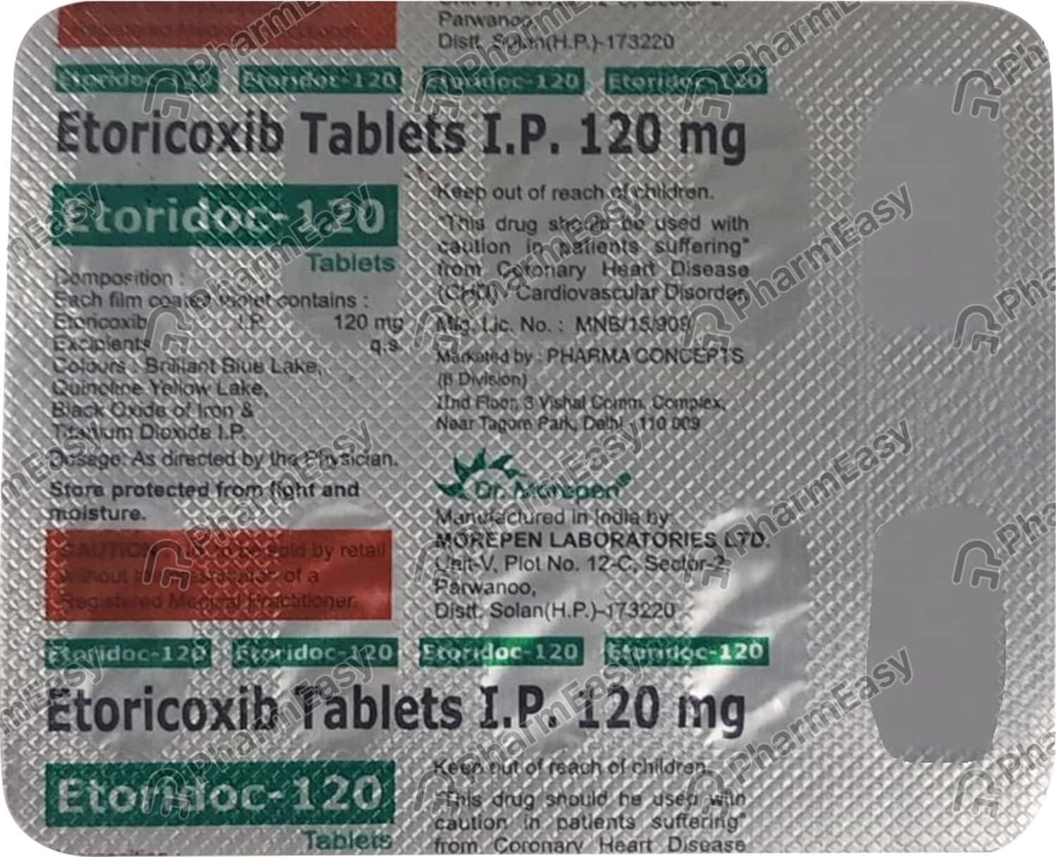 Etoridoc 120 MG Tablet (10): Uses, Side Effects, Price & Dosage | PharmEasy
