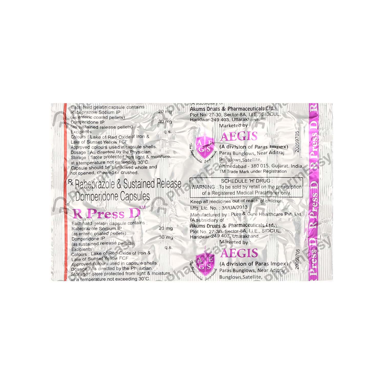 R Press D Strip Of 10 Capsules - Uses, Side Effects, Dosage ...