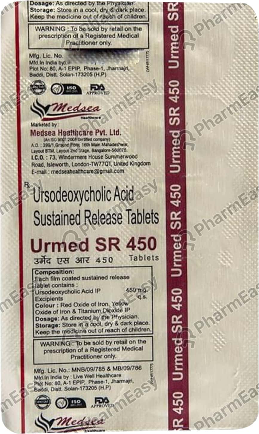 Ursocol Sr 450 MG Tablet (10): Uses, Side Effects, Price & Dosage ...