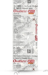 Ovabless Myo Orange Flavour Strip Of 10 Chewable Tablets: Uses, Side ...